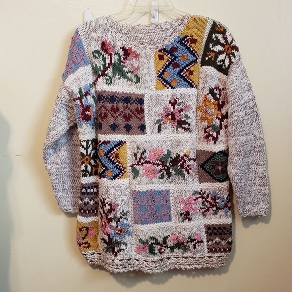 Sweaters | Handmade Granny Square Boho Cottagecore Praire Cotton ...